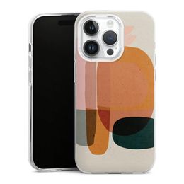 DeinDesign Handyhülle Farbe bunt Abstrakt Abstract Blush, Apple iPhone 14 Pro Silikon Hülle Bumper Case Handy Schutzhülle, weiß, transparent