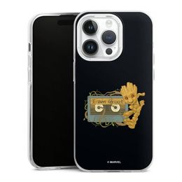 DeinDesign Handyhülle Groot Guardians Of The Galaxy Marvel, Apple iPhone 14 Pro Silikon Hülle Bumper Case Handy Schutzhülle, weiß, transparent