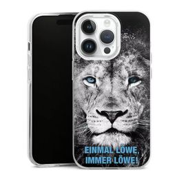 DeinDesign Handyhülle Löwe Offizielles Lizenzprodukt TSV 1860 Lion ELIL, Apple iPhone 14 Pro Silikon Hülle Bumper Case Handy Schutzhülle, weiß