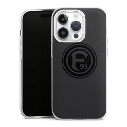 DeinDesign Handyhülle F95 Dunkel F95, Apple iPhone 14 Pro Silikon Hülle Bumper Case Handy Schutzhülle, weiß, transparent