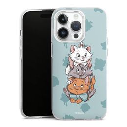 DeinDesign Handyhülle Disney Aristocats Katze Aristocats Triplets, Apple iPhone 14 Pro Silikon Hülle Bumper Case Handy Schutzhülle, weiß, transparent