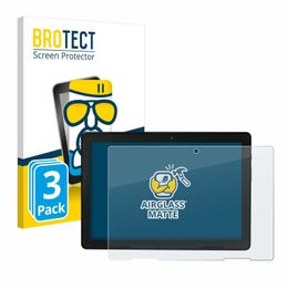 BROTECT Displayschutzglas Schutzglas für MEDION E10900 10", 3 Stück, Schutzfolie Display Schutz Glas Folie matt, weiß