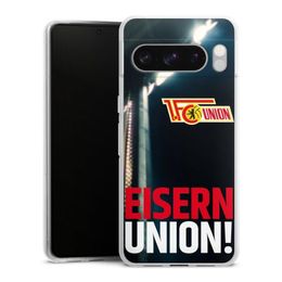 DeinDesign Handyhülle Fanartikel 1. FC Union Berlin Fußball Eisern Union Typo, Google Pixel 8 Pro Silikon Hülle Bumper Case Handy Schutzhülle, weiß
