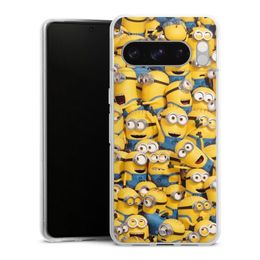 DeinDesign Handyhülle Minions Muster Ich – Einfach unverbesserlich Minions Pattern, Google Pixel 8 Pro Silikon Hülle Bumper Case Handy Schutzhülle