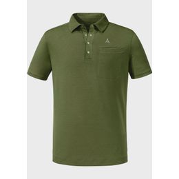 Schöffel Poloshirt SCHÖFFEL "Polo Shirt Ramseck M" Gr. 50, grün (6737, grün) Herren Shirts Kurzarm