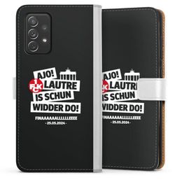 DeinDesign Handyhülle 1. FCK Pokal Finale 2024 1. FC Kaiserslautern, Samsung Galaxy A72 Hülle Handy Flip Case Wallet Cover, weiß