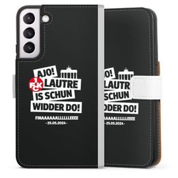 DeinDesign Handyhülle 1. FCK Pokal Finale 2024 1. FC Kaiserslautern, Samsung Galaxy S22+ Hülle Handy Flip Case Wallet Cover, weiß