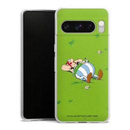 DeinDesign Handyhülle Obelix Offizielles Lizenzprodukt Asterix Obelix Ruht Sich Aus, Google Pixel 8 Pro Silikon Hülle Bumper Case Handy Schutzhülle