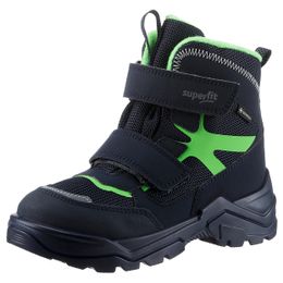 Winterboots Superfit "SNOW MAX WMS: Weit" Gr. 25, bunt (dunkelblau, neongrün) Kinder Schuhe Stiefel Boots