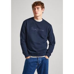 Sweatshirt Pepe Jeans "Pepe JOE CREW" Gr. M, blau (dulwich blue) Herren Sweatshirts