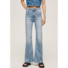 High-waist-Jeans Pepe Jeans "Willa" Gr. 29, Länge 30, blau (light blue used) Damen Jeans Bootcut