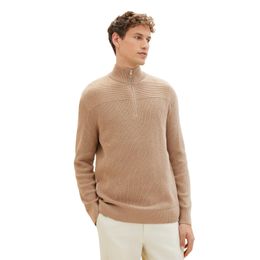 Troyer Tom Tailor Gr. XXL, braun (hazel brown melange) Herren Pullover Rollkragenpullover