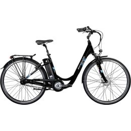 Zündapp E-Bike ZÜNDAPP "Green 3.7" E-Bikes Gr. 48 cm, 28 Zoll (71,12 cm), schwarz (blau, schwarz) E-Bikes