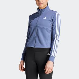 Trainingsjacke adidas Performance "TR-ES 3S TJ" Gr. L, blau (preloved ink) Damen Jacken Sportbekleidung