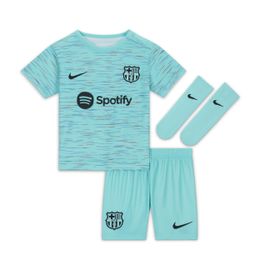 FC Barcelona 2023/24 Third dreiteiliges Nike Fußballtrikot-Set für Babys und Kleinkinder - Blau