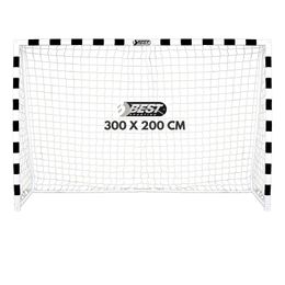 BEST Sporting Fußballtor Soccer 300 x 200 x 90 cm, schwarz-weiß