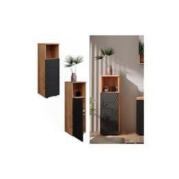 VICCO Midischrank Irma Eiche Anthrazit 30 x 95 cm Badezimmer