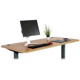 Tischplatte MCW-D40 f&uuml;r Schreibtische, Schreibtischplatte, 160x80cm MVG-zertifiziert ~ braun Struktur