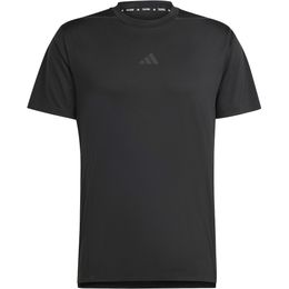 Adidas Funktionsshirt, strapazierfähig, Logo-Brustprint, für Herren, schwarz, XXL