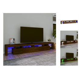 vidaXL TV-Schrank TV-Schrank mit LED-Leuchten Braun Eichen-Optik 280x36