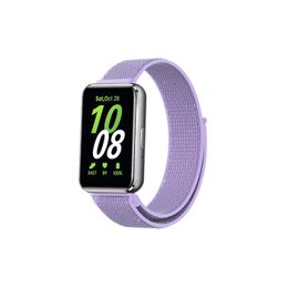 Wigento Smartwatch-Armband Für Samsung Galaxy Fit 3 Elastisches Design Sport gewebtes Nylon Band