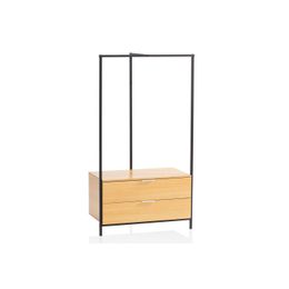 Wohnling Garderobe WL6.903 (Flurgarderobe mit Kommode & Kleiderstange Eiche)