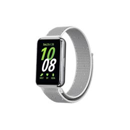 Wigento Smartwatch-Armband Für Samsung Galaxy Fit 3 Elastisches Design Sport gewebtes Nylon Band