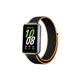 Wigento Smartwatch-Armband Für Samsung Galaxy Fit 3 Elastisches Design Sport gewebtes Nylon Band