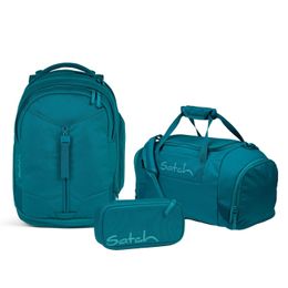 Satch Schulranzen Schulrucksack-Set MATCH Deep Petrol 3-teilig (3-teilig)