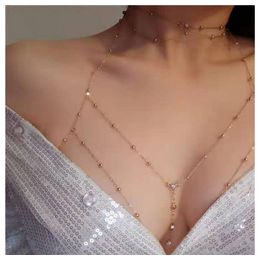 Fivejoy Choker-Set Mode Blitz Diamant Bikini sexy Körper Kette Brust weibliche Halskette (1-tlg)