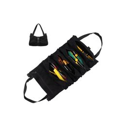 Amissz Trachtentasche Werkzeugtasche Werkzeug Rolltasche mit 5 ReißVerschlusstaschen