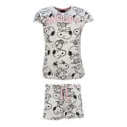 Snoopy Schlafanzug Snoopy Mädchen kurzarm Pyjama Shirt Shorts Gr. 134 bis 176 Baumwolle