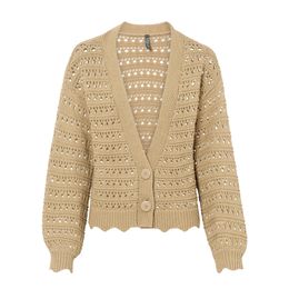 bonprix Cardigan mit Lochmuster