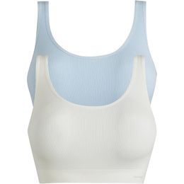 bonprix Geripptes Feel Comfort Seamless Bustier (2er Pack)