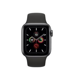 Apple Watch (Series 5) 2019 GPS + Cellular 44 mm - Titan Schwarz - Sportarmband Schwarz