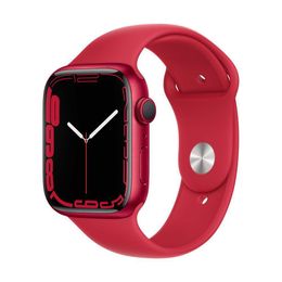 Apple Watch (Series 7) 2021 GPS + Cellular 45 mm - Aluminium Rot - Sportarmband Rot