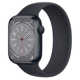 Apple Watch (Series 7) 2021 GPS 45 mm - Aluminium Schwarz - Nike Sportarmband Schwarz