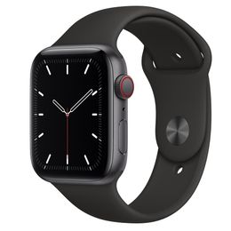 Apple Watch (Series SE) 2020 GPS + Cellular 44 mm - Aluminium Space Grau - Sportarmband Schwarz