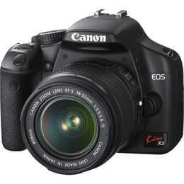 Spiegelreflexkamera Canon Eos Kiss X2 Schwarz + Objektiv Canon Zoom Lens EF-S 18-55 mm f/5-5.6 IS