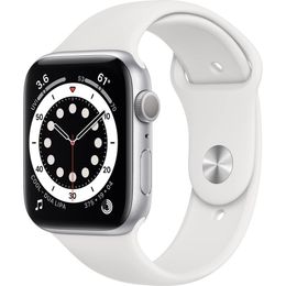 Apple Watch (Series 6) 2020 GPS 44 mm - Aluminium Silber - Sport loop Weiß