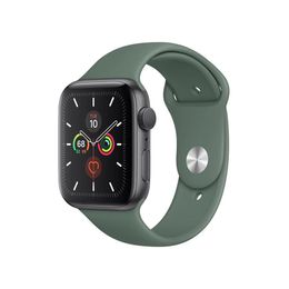 Apple Watch (Series 4) 2018 GPS 44 mm - Aluminium Space Grau - Sportarmband Grün