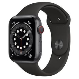 Apple Watch (Series 6) 2020 GPS + Cellular 44 mm - Titan Space Grau - Sport loop Schwarz