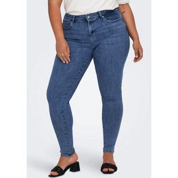 Only CARMAKOMA Skinny-fit-Jeans CARPOWER MID SKINNY PUSH UP REA2981 NOOS, blau