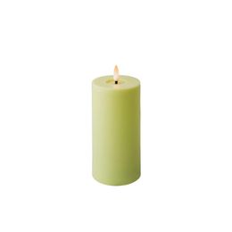 Lumineo LED Kerze, grün/warmweiß, 17 cm