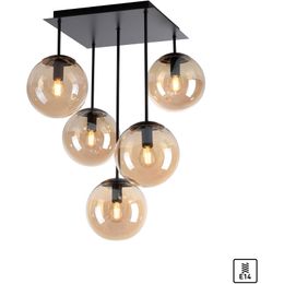 Deckenleuchte Andas "Nymölla" Lampen Gr. 5 flammig, Höhe: 58,5 cm, schwarz LED Deckenleuchte Deckenlampen