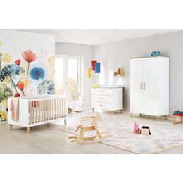 Babyzimmer-Komplettset Pinolino "Lumi" weiß Baby Schlafzimmermöbel-Sets Komplett-Babybetten