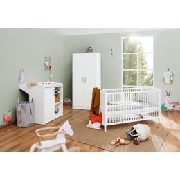 Babyzimmer-Komplettset Pinolino "Viktoria" weiß Baby Schlafzimmermöbel-Sets Komplett-Babybetten