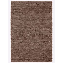 Teppich HEINE HOME Teppiche Gr. B/L: 50 cm x 80 cm, 12 mm, 1 St., braun Schurwollteppiche