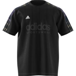 Adidas T-Shirt "Tiro Tee Q2", Logo-Print, atmungsakitv, für Herren, schwarz, L