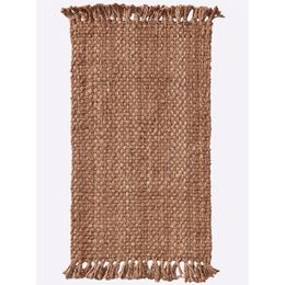 Teppich HEINE HOME Teppiche Gr. B/L: 70 cm x 130 cm, 10 mm, 1 St., beige (natur) Esszimmerteppiche